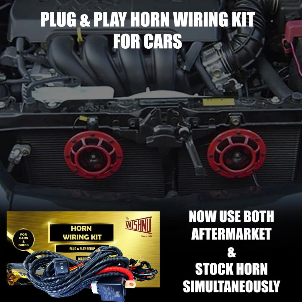 VAISHNU Horn Wiring Harness | Use Stock & Aftermarket Horn together