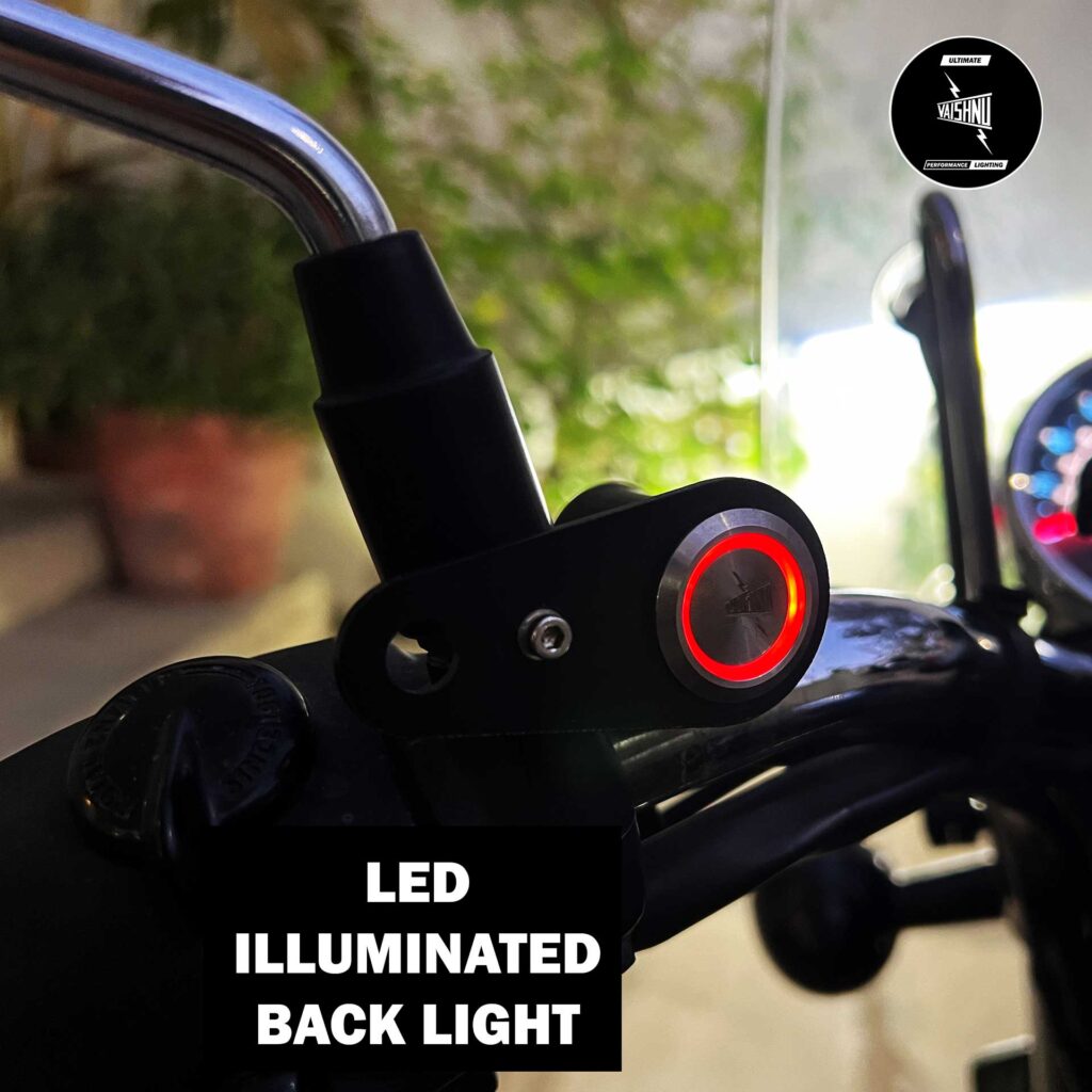 VAISHNU Premium ON/ OFF Switch for Motorcycles | LED Back Light